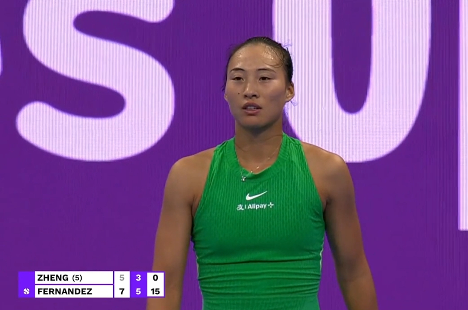 WTA1000多哈站第三轮：郑钦文两盘不敌费尔南德斯，止步16强-直播吧