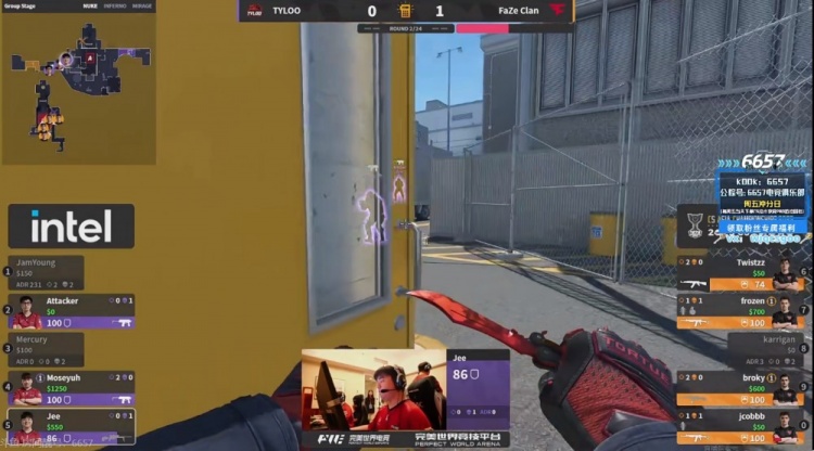 🎮NUKE我真会啊！Mercury钢枪指挥24杀带队 TYLOO赢下FAZE选图-直播吧手机版