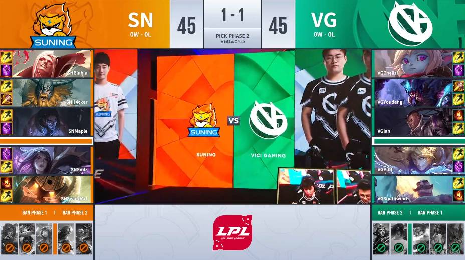 LPL夏季赛-Smlz卡莎四杀超神 SN击败VG拿下夏季赛首胜-直播吧