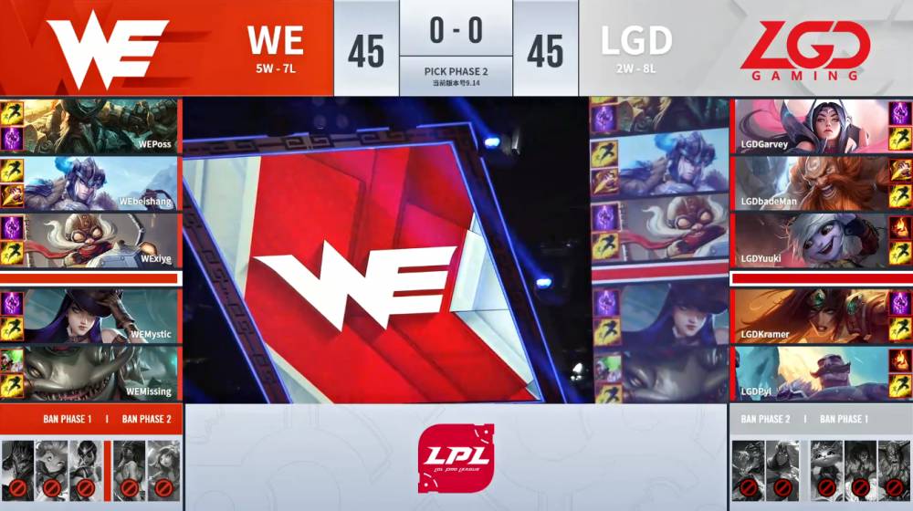LPL夏季赛-莫名决策优势拱手送 LGD不敌WE送出首局胜利-直播吧