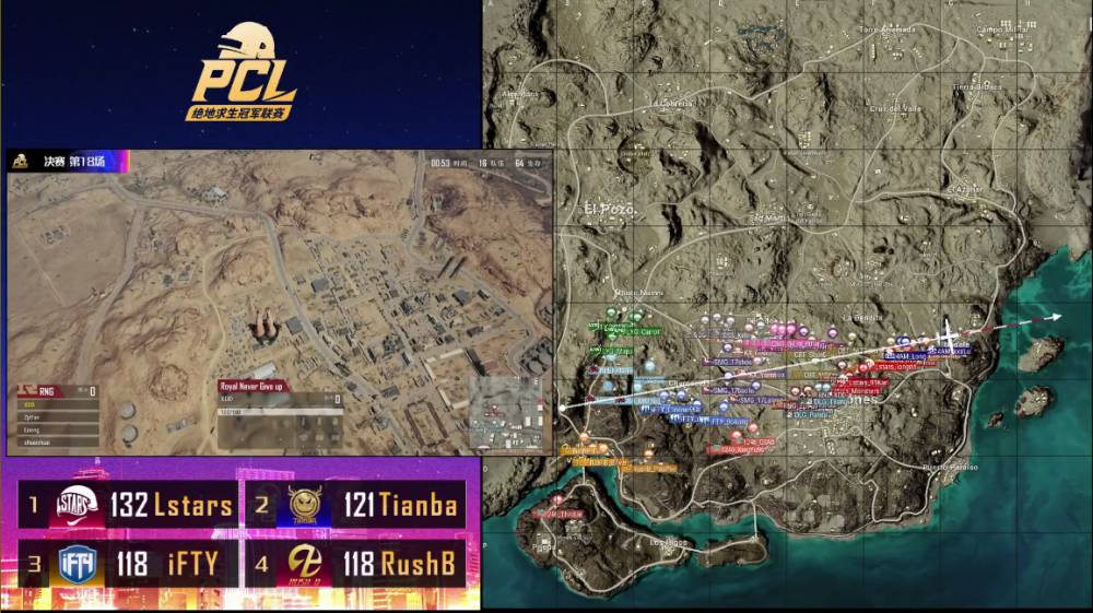 PCL决赛：4AM决赛圈清理战场 收官战14杀成功吃鸡-直播吧zhibo8.cc