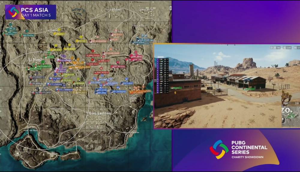 PCS东亚慈善赛：决赛圈PCL三队混战 LYG以逸待劳八杀吃鸡-直播吧zhibo8.cc