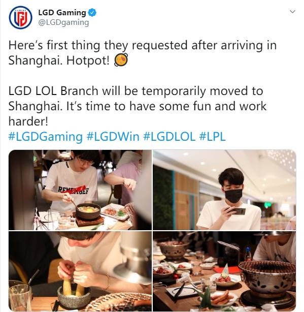 LGD官推晒选手聚餐照：其中一人酷似RNG.Langx-直播吧zhibo8.cc