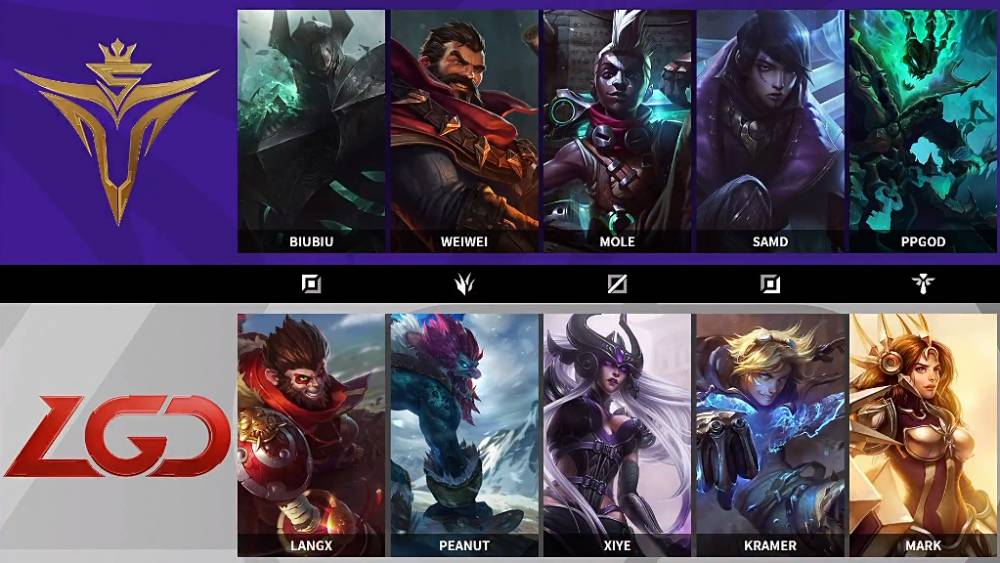 LPL夏季赛：Langx猴子关键绕后！LGD一波团战扩大优势击败V5-直播吧zhibo8.cc