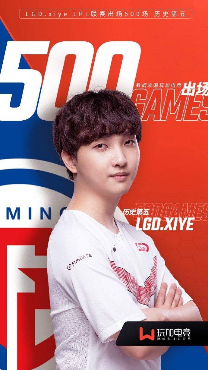 数据：Xiye成为LPL联赛第五位出场500场选手-直播吧zhibo8.cc