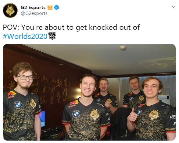 G2更新合照放豪言：你们将会被我们踢出世界赛-直播吧zhibo8.cc