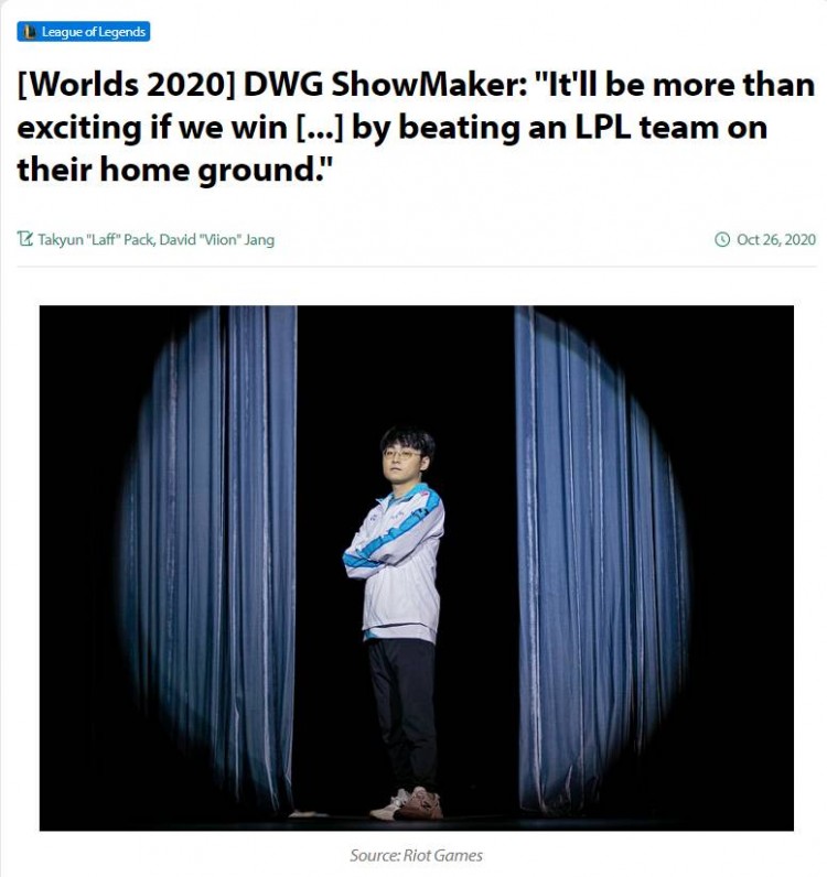 ShowMaker：如果能在本土击败LPL队伍，将是很令人振奋的事-直播吧zhibo8.cc