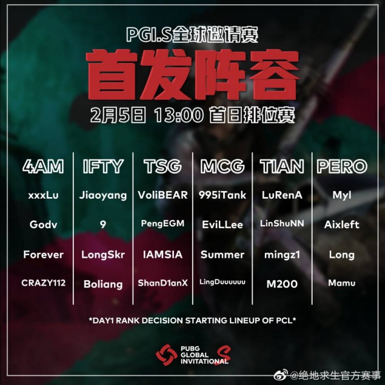 PGI.S全球赛首发公布：Godv、Forever、小叮当、LongSkr在列-直播吧zhibo8.cc
