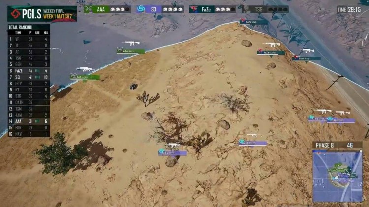 PGIS周决赛：4AM止步第三 iFTY第四 AF圈运优秀获得第一周周冠军-直播吧zhibo8.cc