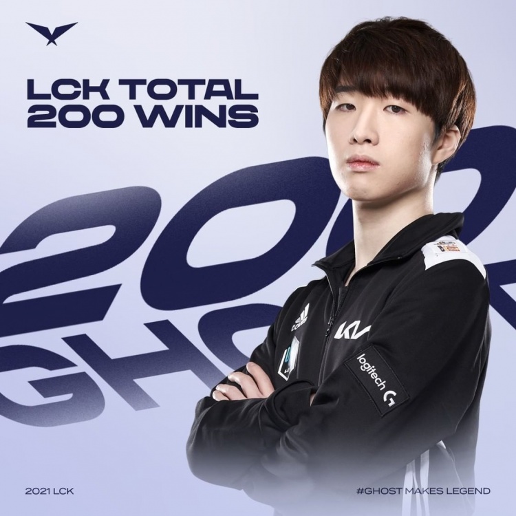 【里程碑】lck春季赛决赛:ghost选手达成lck200胜成就 直播吧zhibo8 Cc