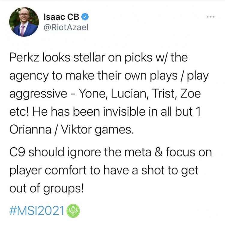 LCS解说Azael：C9应该把BP的重心放在选手熟练度高的英雄上-直播吧zhibo8.cc