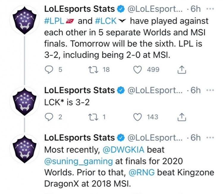 LOL数据：中韩在决赛上交手过5次 LPL的MSI战绩为2-0-直播吧zhibo8.cc