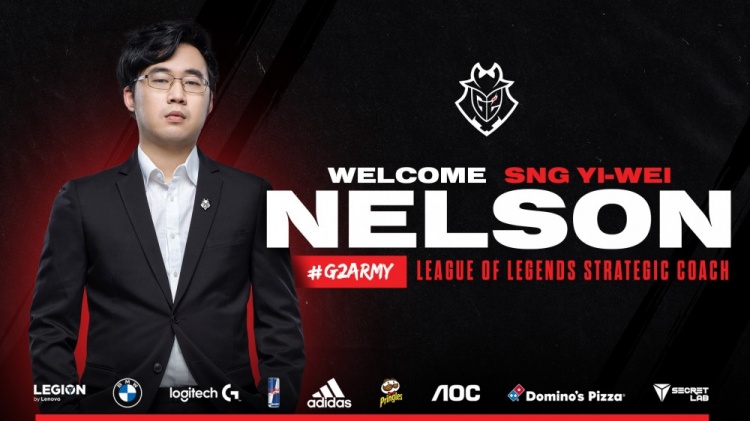 G2官宣：前LNG教练Nelson加盟成为战术教练-直播吧zhibo8.cc
