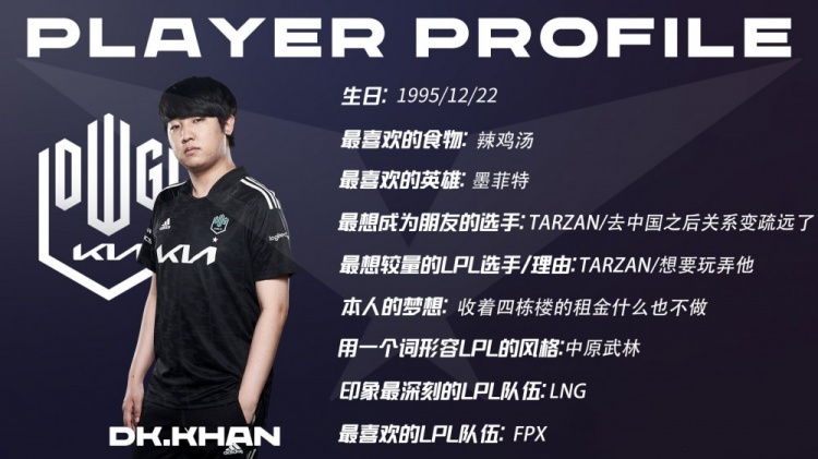 DK.Khan：最喜欢的LPL队伍FPX，梦想成为一个收租人啥也不干-直播吧zhibo8.cc