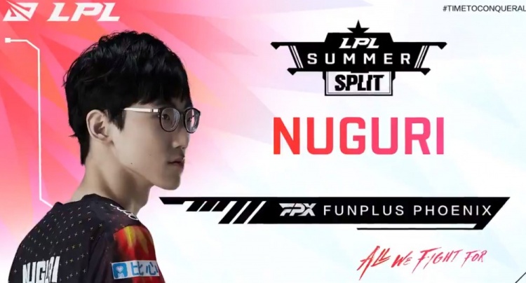LPL官推：在他生日这天FPX.Nuguri选手的高光时刻！-直播吧zhibo8.cc