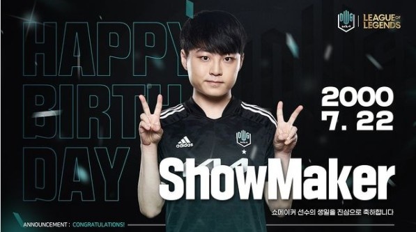 DK官方INS祝贺队内中单选手showmaker生日快乐！-直播吧zhibo8.cc