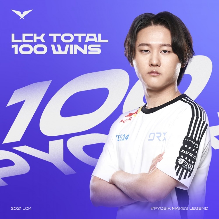 【LCK里程碑】：DRX打野选手Pyosik解锁生涯100胜利和500击杀-直播吧zhibo8.cc