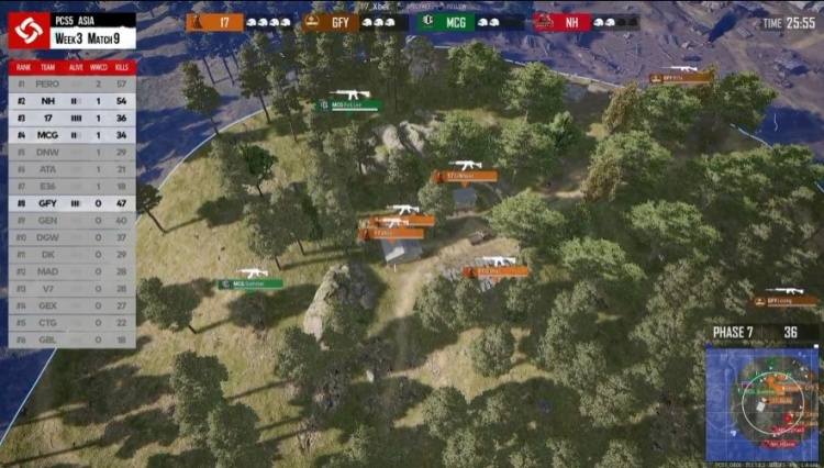 PCS5东亚：决赛圈PCL内战!17满编笑看风云 成功列入2鸡战队-直播吧zhibo8.cc