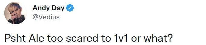 LEC解说Vedius更推：Ale不敢单挑 一直摇人是吧？-直播吧zhibo8.cc