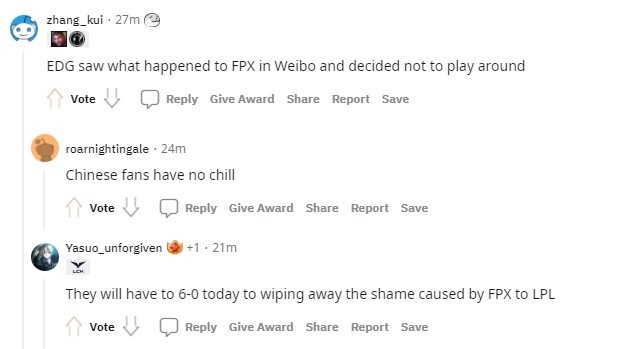 Reddit热议EDG击败DFM：EDG看到昨天FPX输了后的微博，决定不装了-直播吧zhibo8.cc