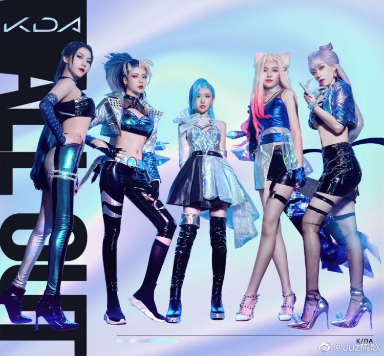 英雄联盟KDA女团Cos照：让全世界听到我们的歌声~-直播吧zhibo8.cc