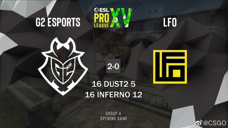 CSGO EPL今日赛果：G2、Entropiq、NIP均2-0横扫对手拿下首胜-直播吧zhibo8.cc