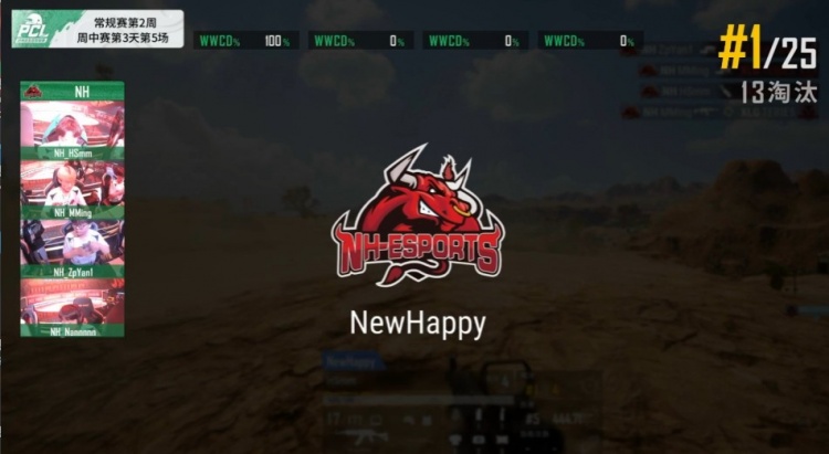 🎮PCL春季赛：XLG无缘二连鸡 NH战斗血脉觉醒成功吃鸡-直播吧zhibo8.cc