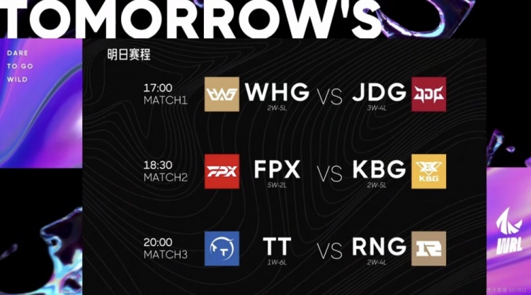 手游赛事WRL今日赛果：JT 2-0 EDG，OC 2-1 WBG-直播吧zhibo8.cc