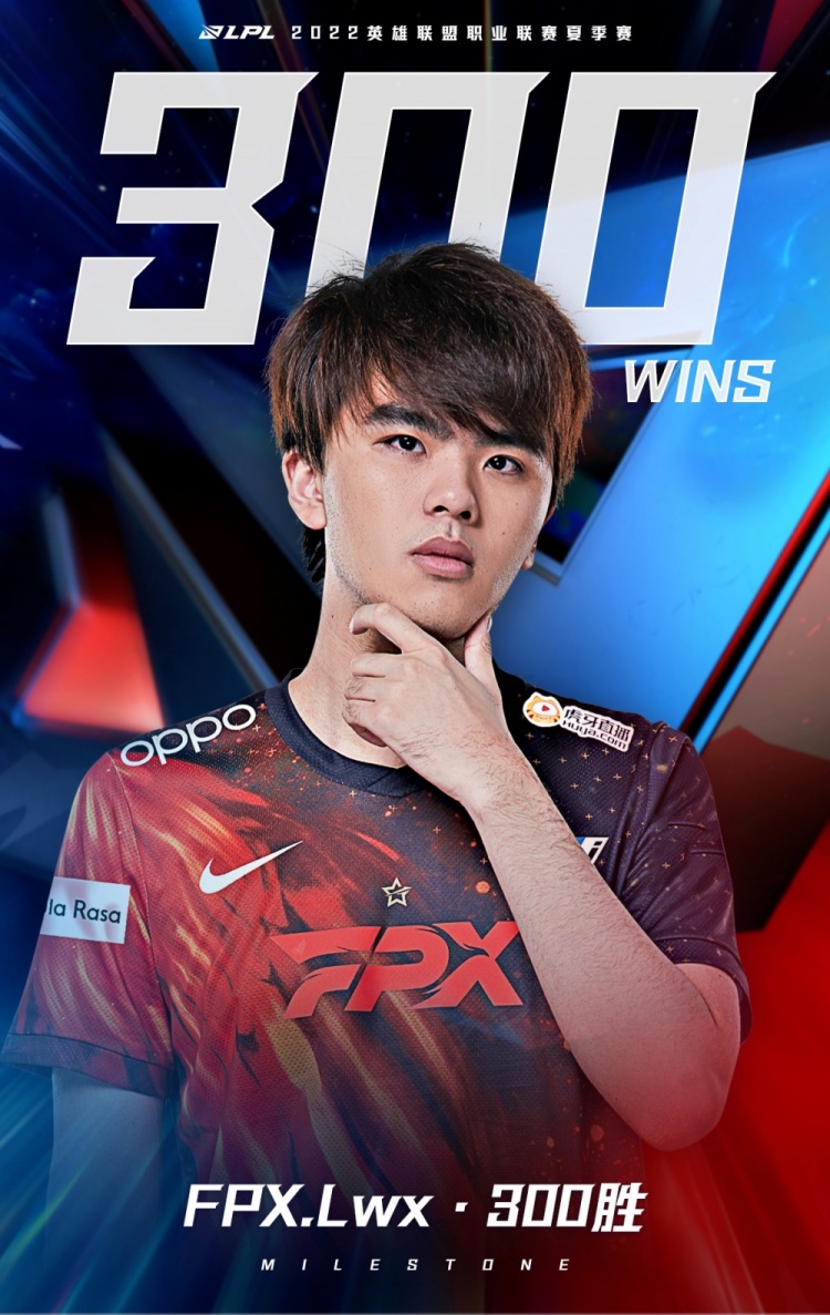 【里程碑】Lwx达成职业生涯300总胜场成就-直播吧zhibo8.cc