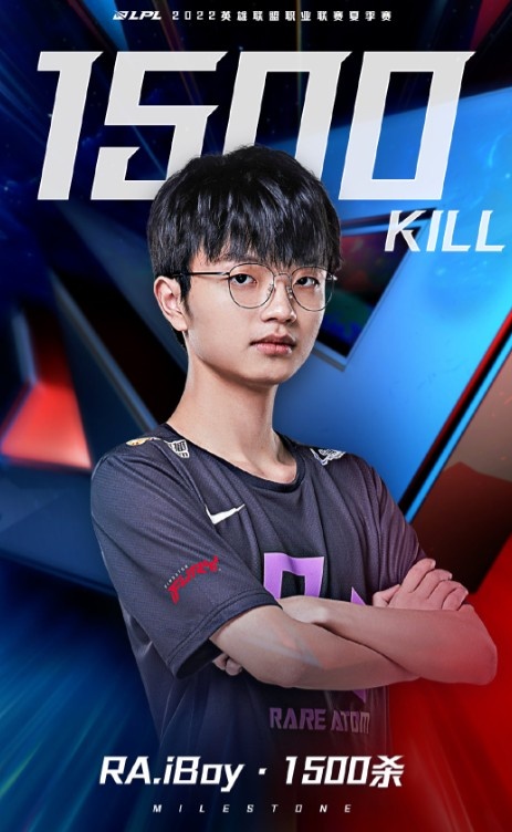 【里程碑】RA.iBoy达成LPL联赛1500杀成就-直播吧zhibo8.cc