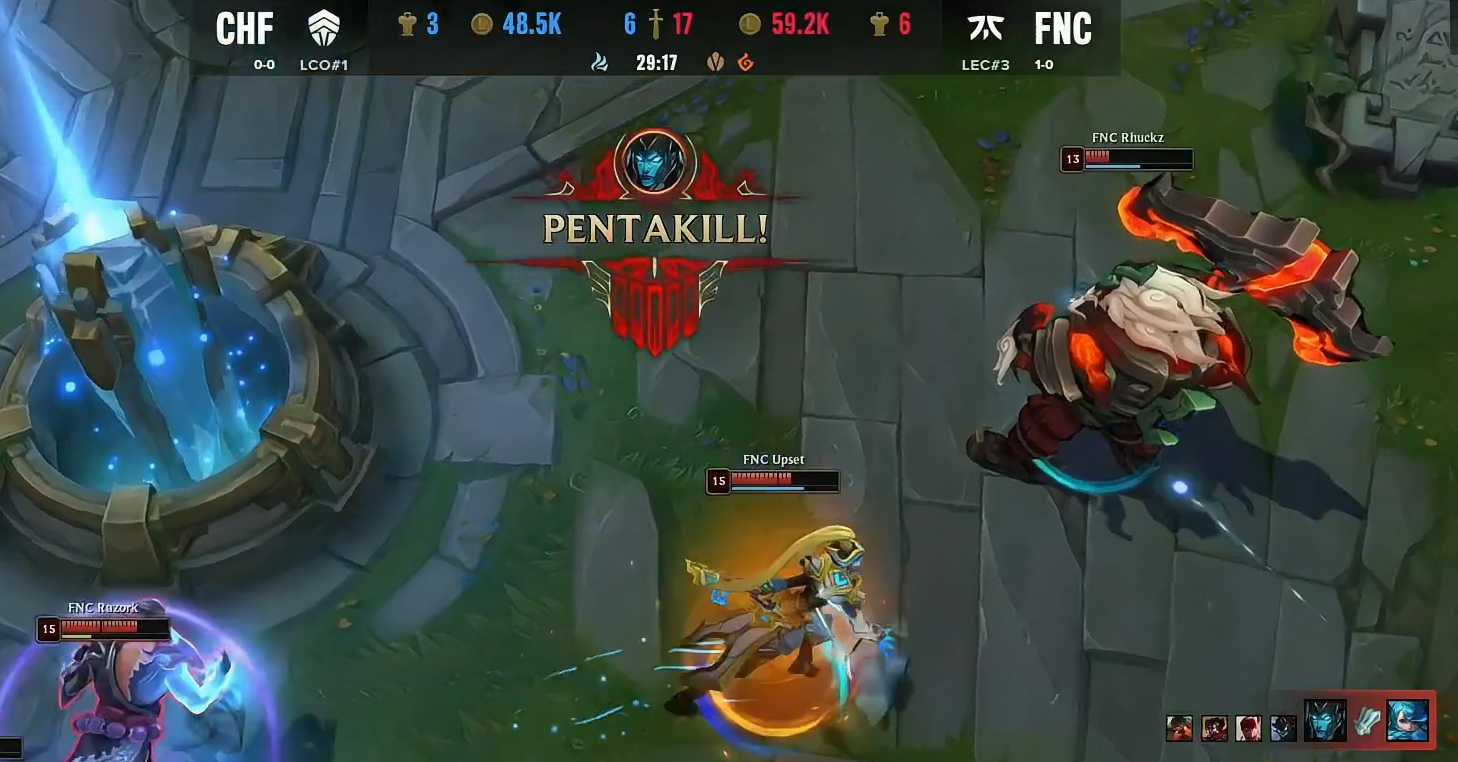 S12首次五杀诞生！Upset滑板鞋长矛穿心摧毁CHF-直播吧