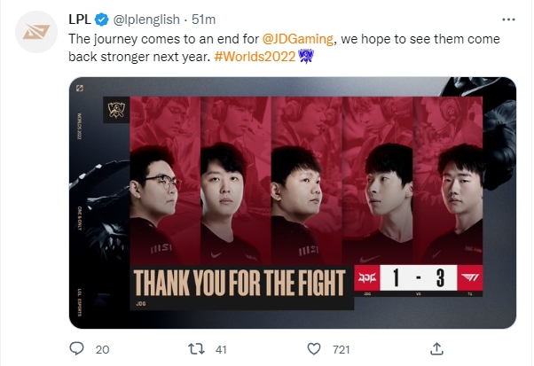 外网热议T1击败JDG：S12总决赛直接变成LCK秋季决赛是吧？-直播吧