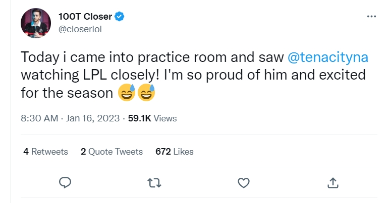 我就知道你小子没安好心！100T上单称要为LPL英文流女解说看LPL-直播吧