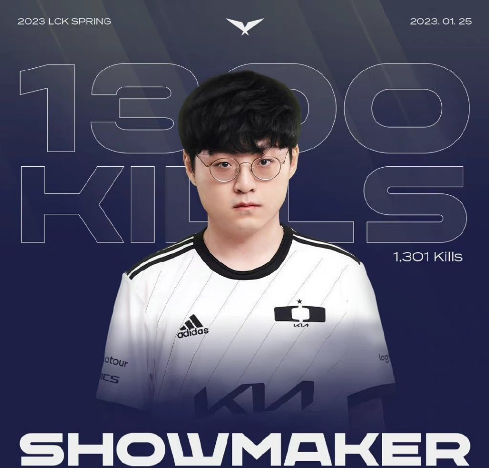 ShowMaker达成LCK生涯1300次击杀成就-直播吧
