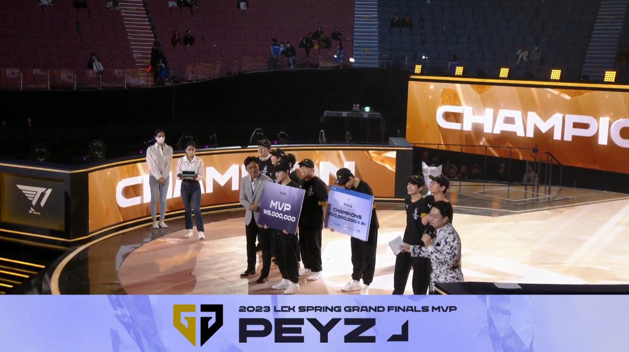 这是我的17岁！GEN下路选手Peyz当选2023LCK春季总决赛FMVP-直播吧