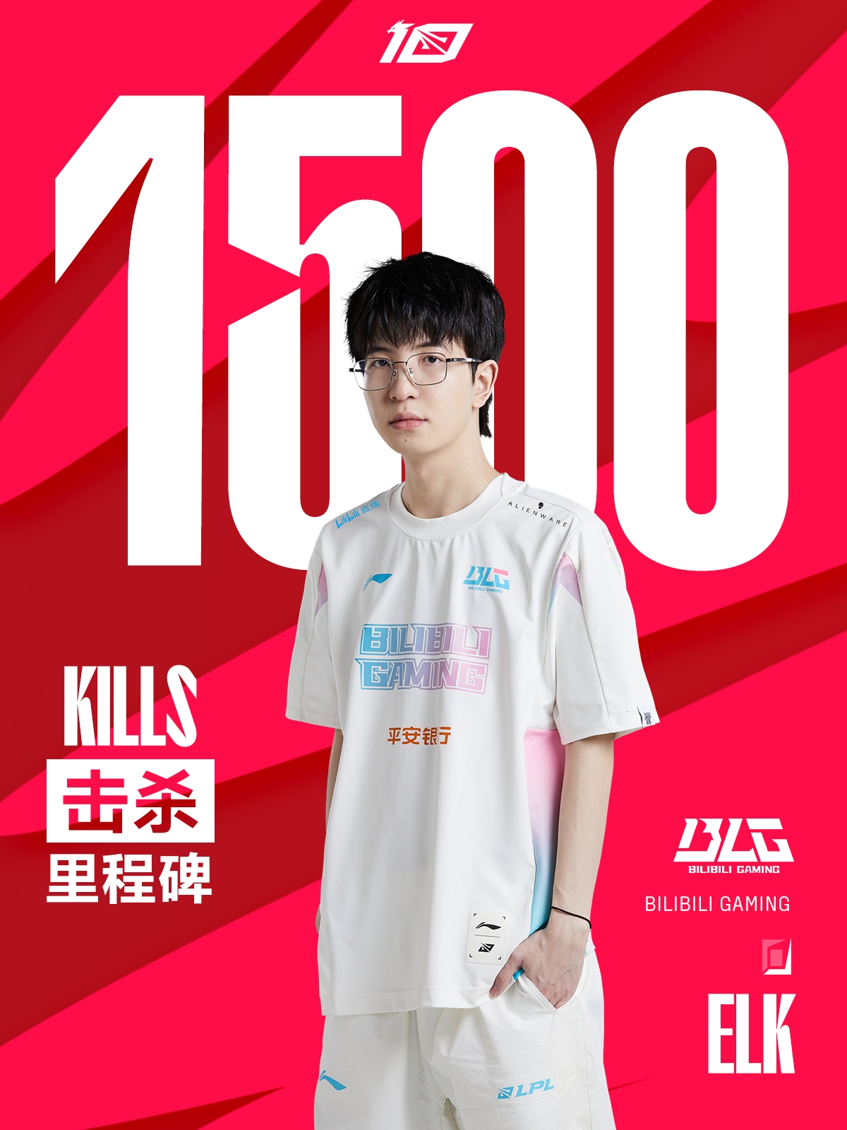 里程碑：Elk达成LPL 1500杀成就 AD位置第九位-直播吧
