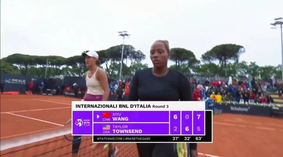 WTA1000罗马站第三轮：王曦雨救赛点晋级16强，下轮或迎中国德比-直播吧