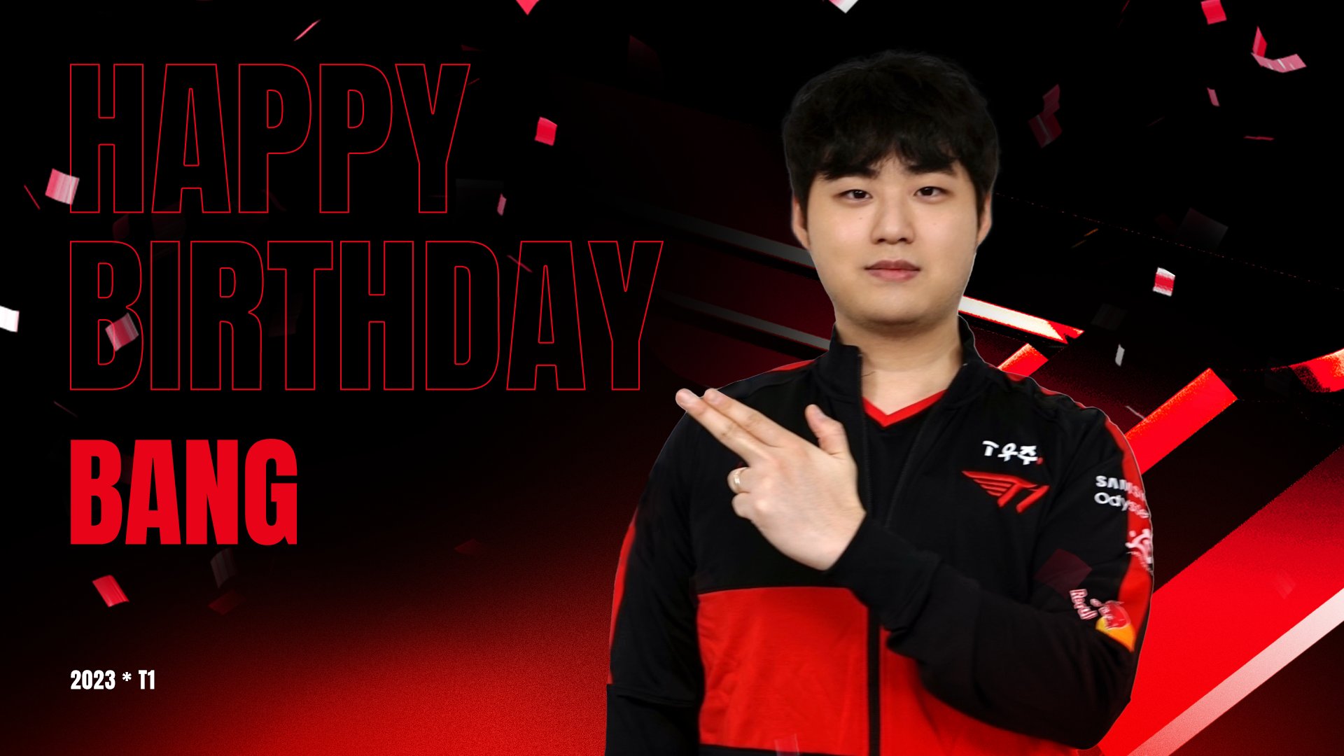 T1官方：祝双冠王AD选手Bang生日快乐🎉-直播吧