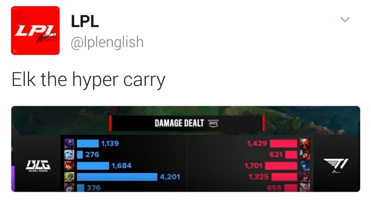 属于我们自己的老公！LPL官推：Elk疯狂carry！-直播吧