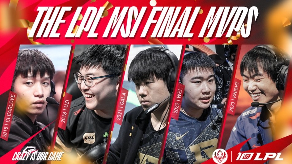 华子！😭目前LPL拿下的MSI冠军 决赛FMVP均为中国选手-直播吧