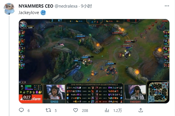 JKL霞点赞最高！LOL官推：联赛中最喜欢的ADC高光时刻是哪场？-直播吧