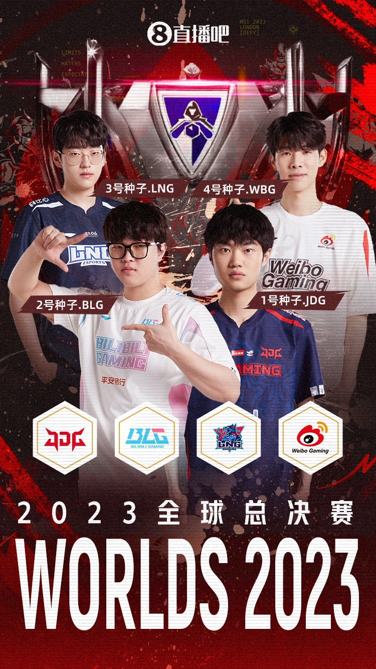 LPL赛区世界赛队伍确定：JDG、BLG、LNG、WBG 吧友最看好谁？-直播吧