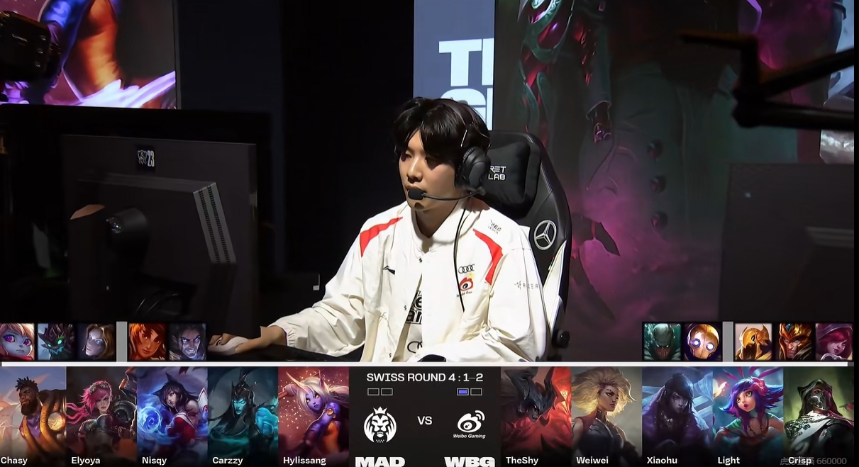 打出自信了！TheShy对阵MAD次局再度选出剑魔上单-直播吧