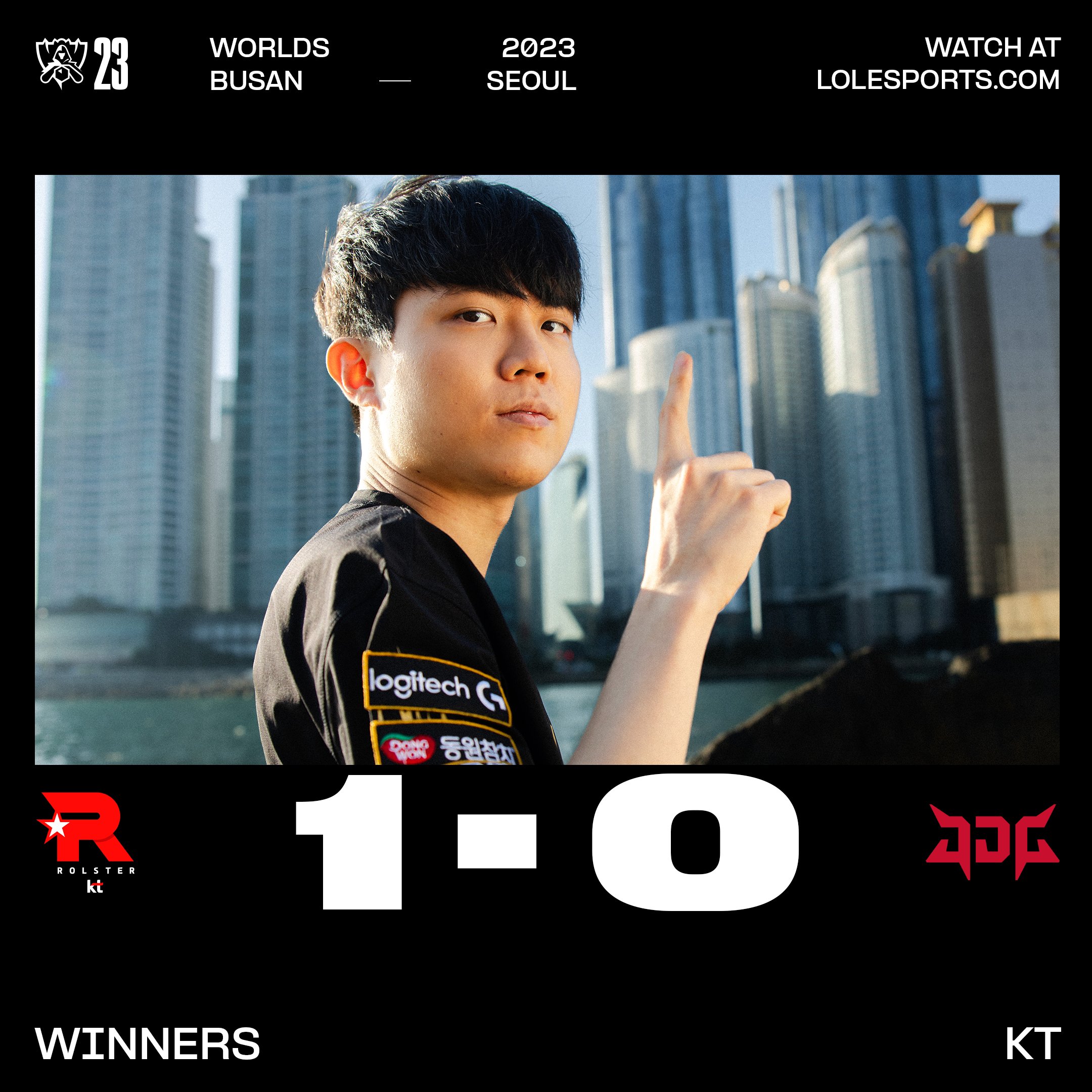 韩网热议KT1-0JDG：釜山还是夏天，和昨天的阿卡丽级别不同-直播吧