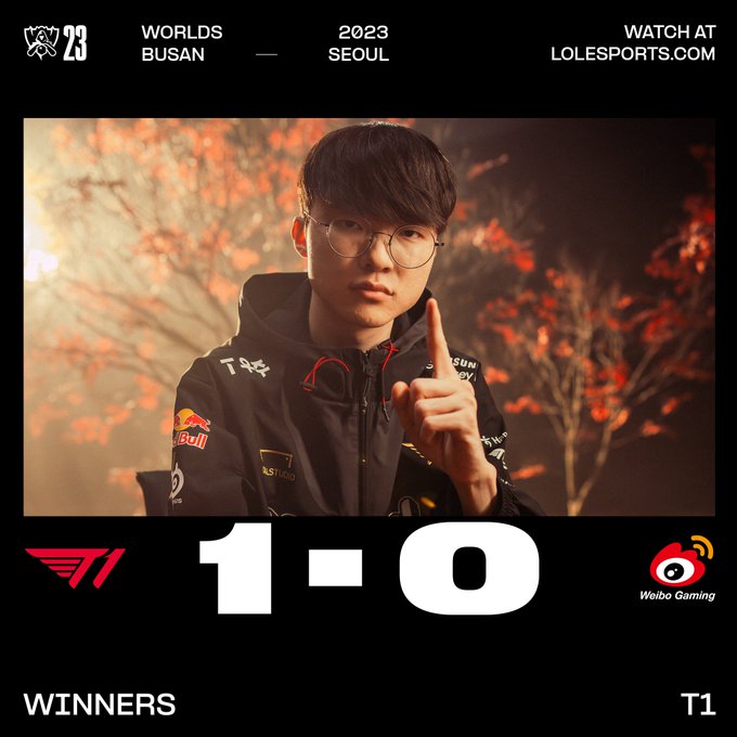 韩网热议T1首局击败WBG：Faker这阿狸是选出来做皮肤的吧-直播吧