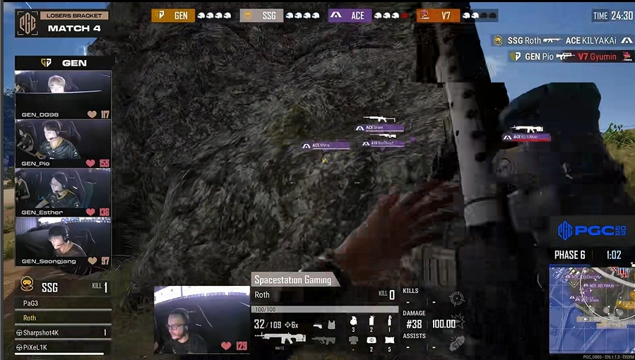 🎮PGC败者组：4AM单局12击杀 满编GEN决赛圈吃鸡-直播吧