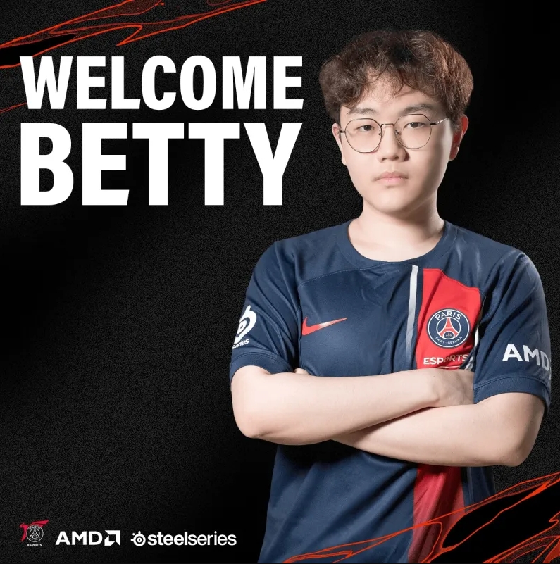 PSG战队官宣前闪电狼、RNG下路Betty加盟，前闪电狼双C重聚-直播吧