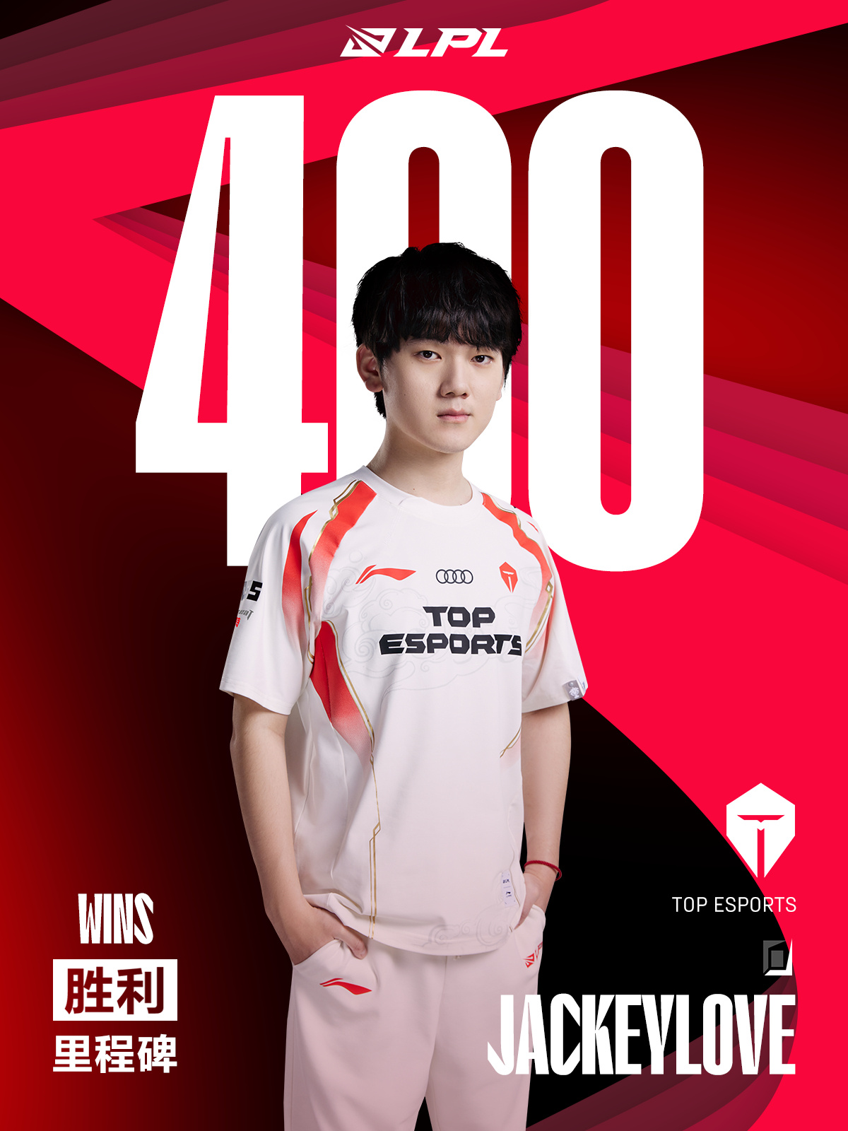 伟大无需多言！LPL里程碑：JackeyLove达成LPL400胜场成就！-直播吧