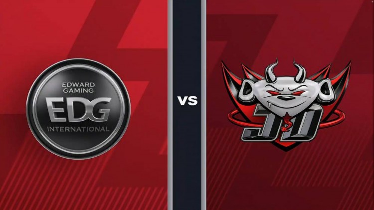 Jiejie豹女闪现抢龙！EDG团战抓住破绽击溃JDG先下一城-直播吧zhibo8.cc