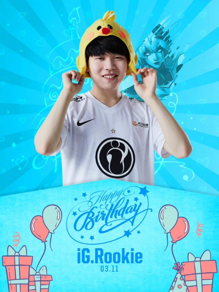 IG官博：祝Rookie生日快乐，愿你所坚持的都有收获-直播吧zhibo8.cc